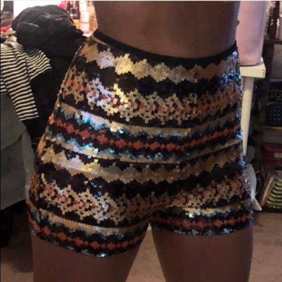 bebe | Shorts | High Waist Sequin Bebe Shorts Host Pick | Poshmark
